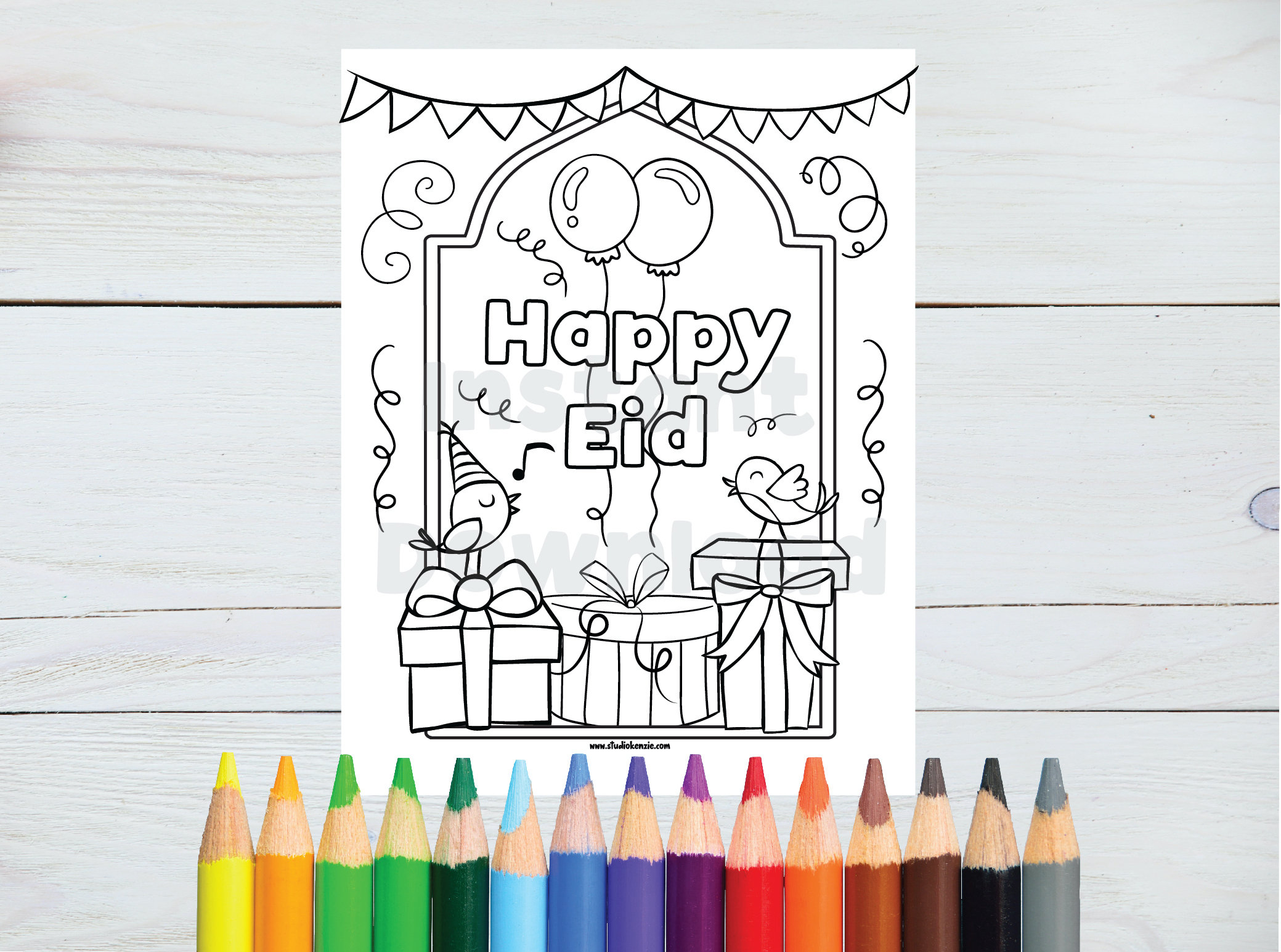 Happy Eid Coloring Page, Eid Mubarak Coloring Pages, Ramadan Coloring ...