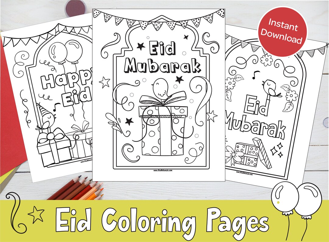 Happy Eid Coloring Page, Eid Mubarak Coloring Pages, Ramadan Coloring ...