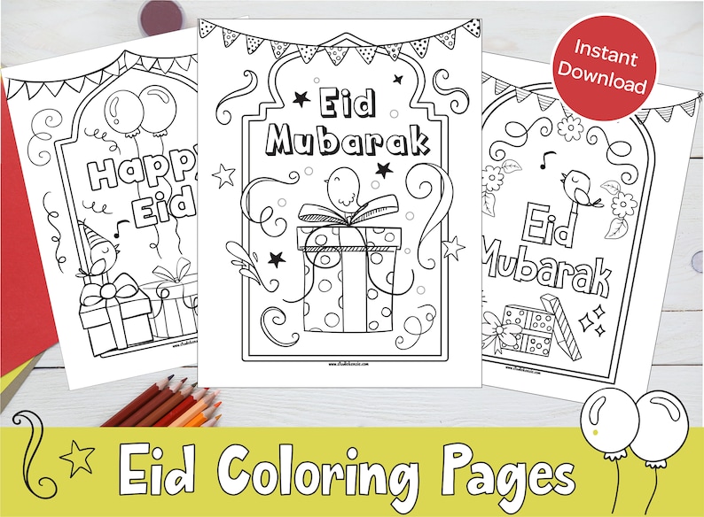 Happy Eid Coloring Page, Eid Mubarak Coloring Pages, Ramadan Coloring ...