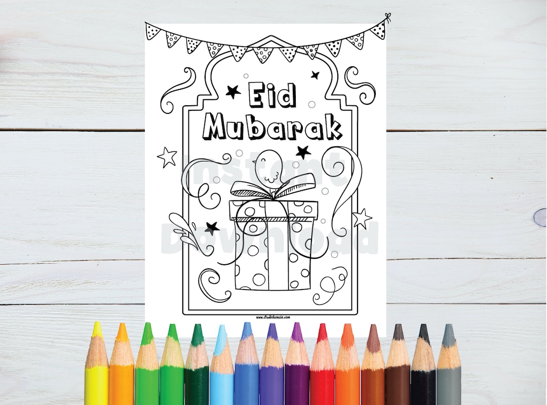 Happy Eid Coloring Page, Eid Mubarak Coloring Pages, Ramadan Coloring ...