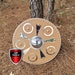 Viking Knight Medieval Quadrant Norse Wooden Round Battle Ready Shield ...