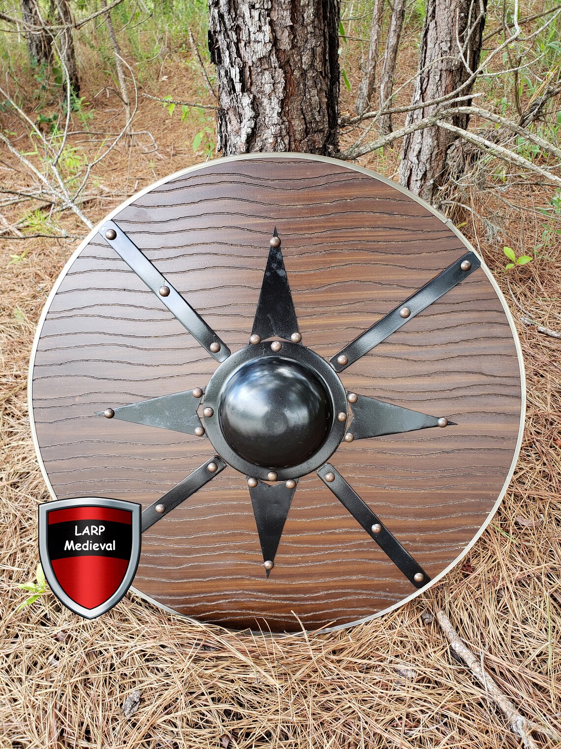 Historical Ragnar Lodbrok Viking Shield Medieval Norse Wooden Steel ...
