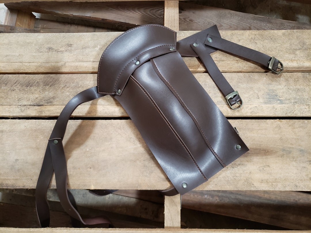 Roman Gladiator Berserker Warrior Single Pauldron Harness Faux Leather ...