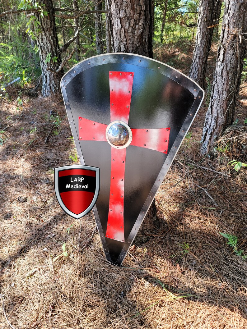 Crusader Teutonic Templar Knight Medieval Red Metallic Cross - Etsy
