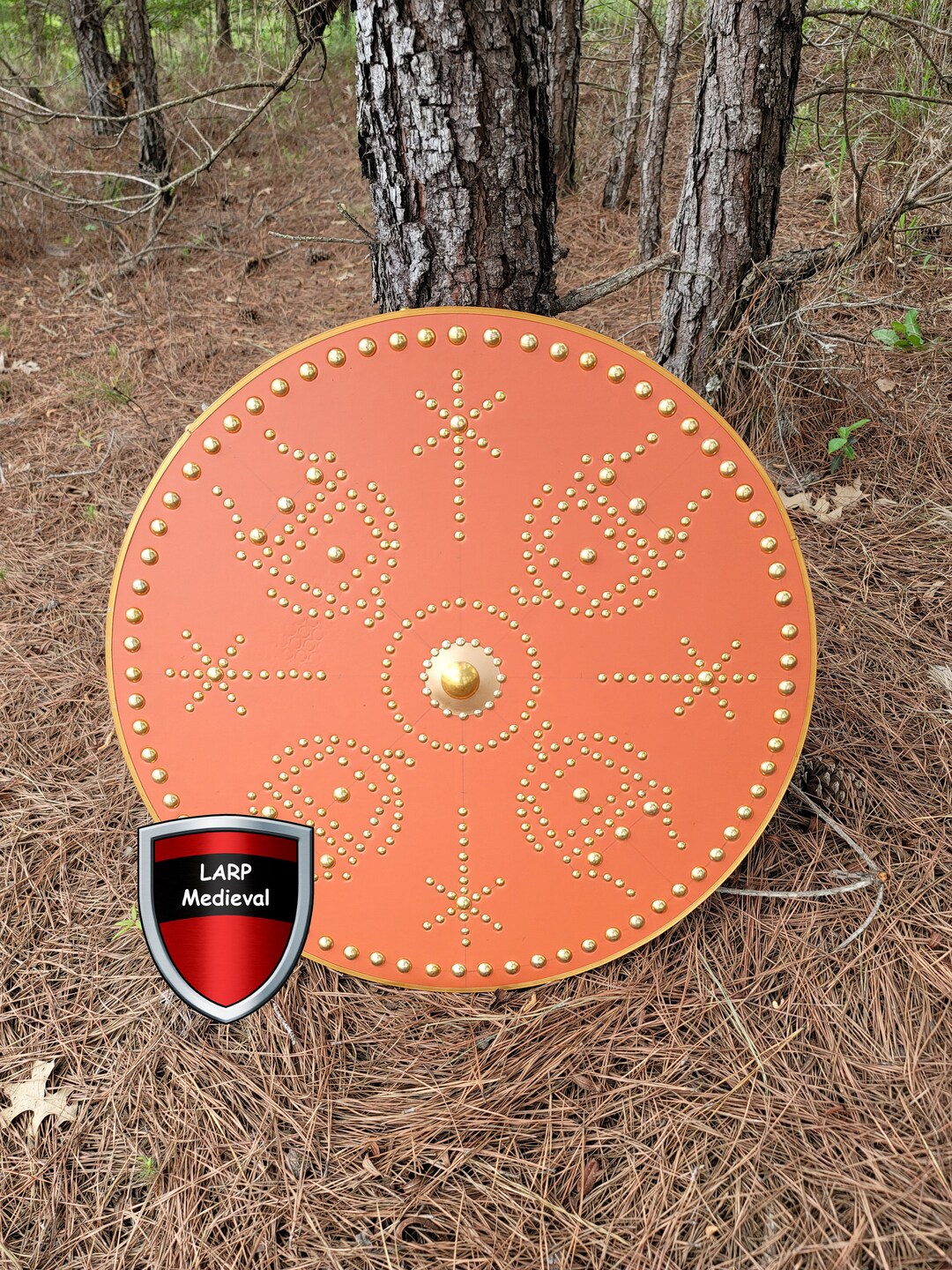 Ancient Targe Neolithic Art Medieval Shield Handmade Hardwood Leather ...
