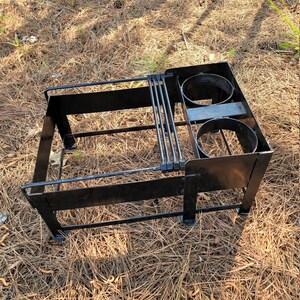 Hand Forged Medieval Cast Iron Flip Grill Campfire Grate Adjustable ...