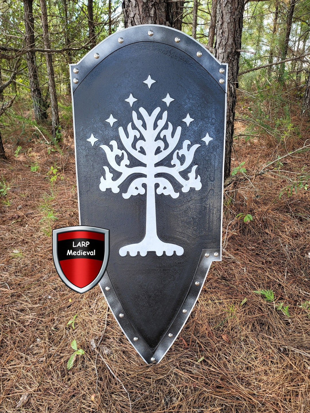 Lord of the Rings Shield of Gondor Curved Wooden Carved White Tree ...