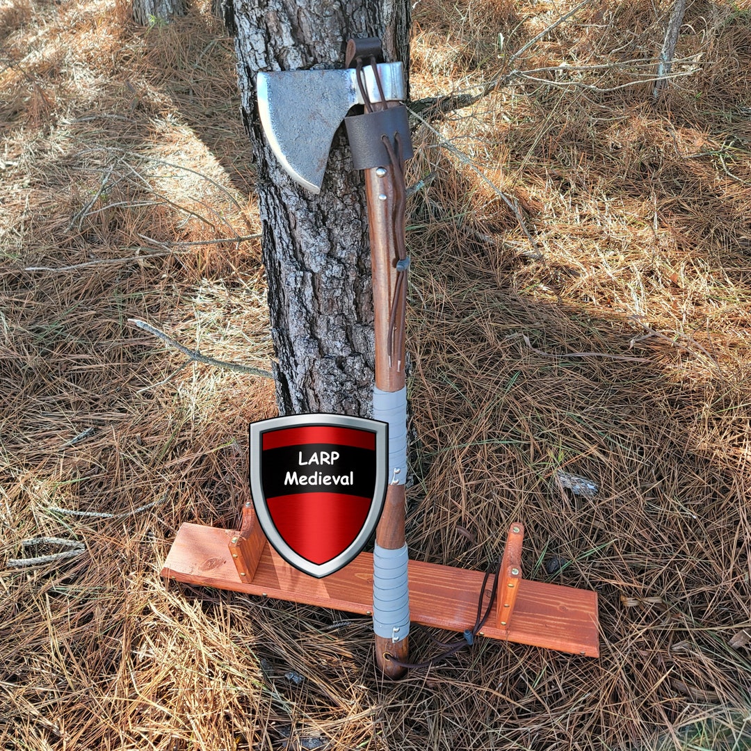 Rustic Cast Iron Hand Forged Viking Two Handed Bearded Axe Carbon Steel ...
