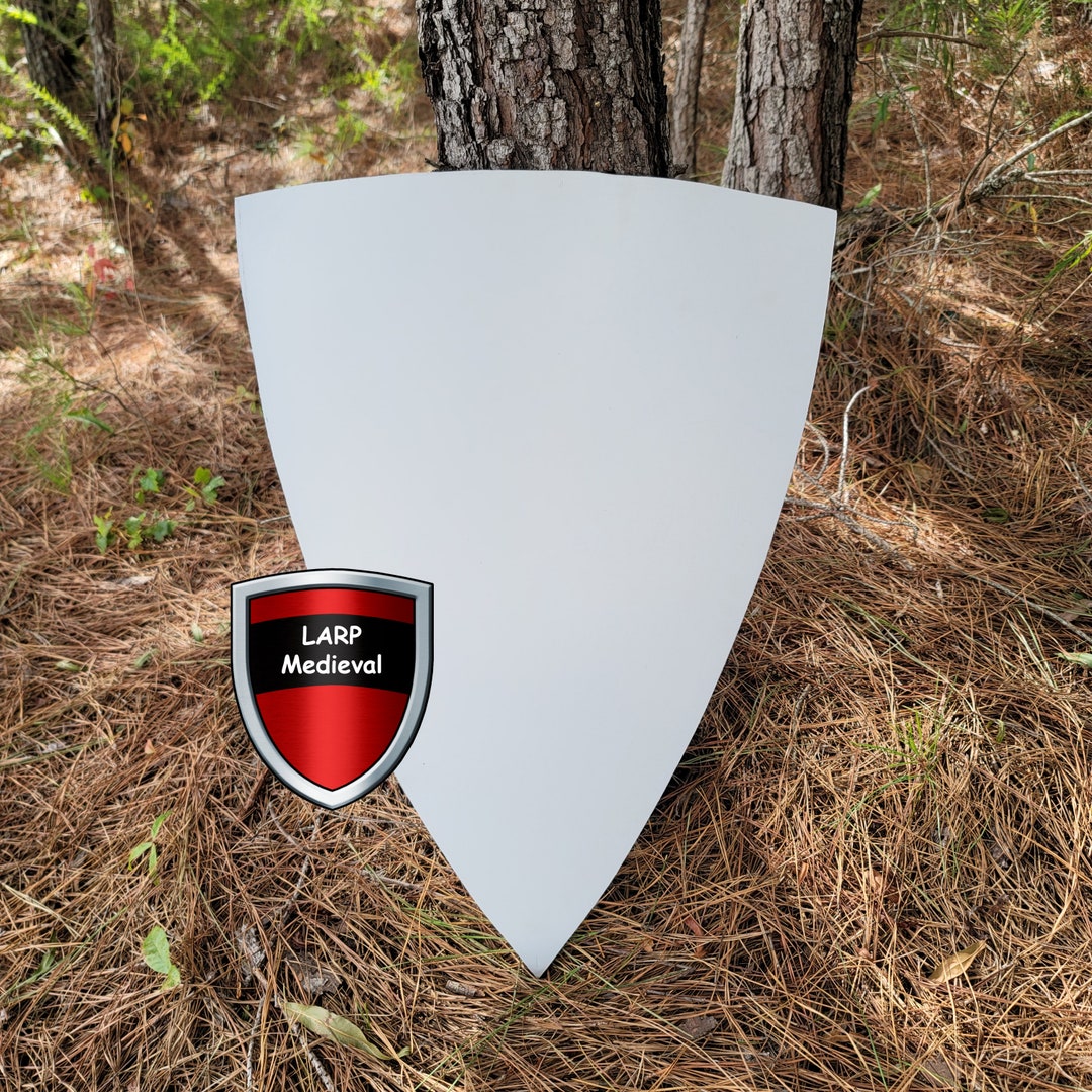 Medieval European Curved Wood Blank Knight Heater Shield Custom Leather ...