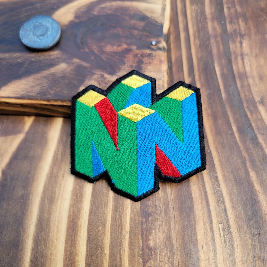 Embroidered N64 Modern Classic Gaming Colored Logo Iron on Sew on ...
