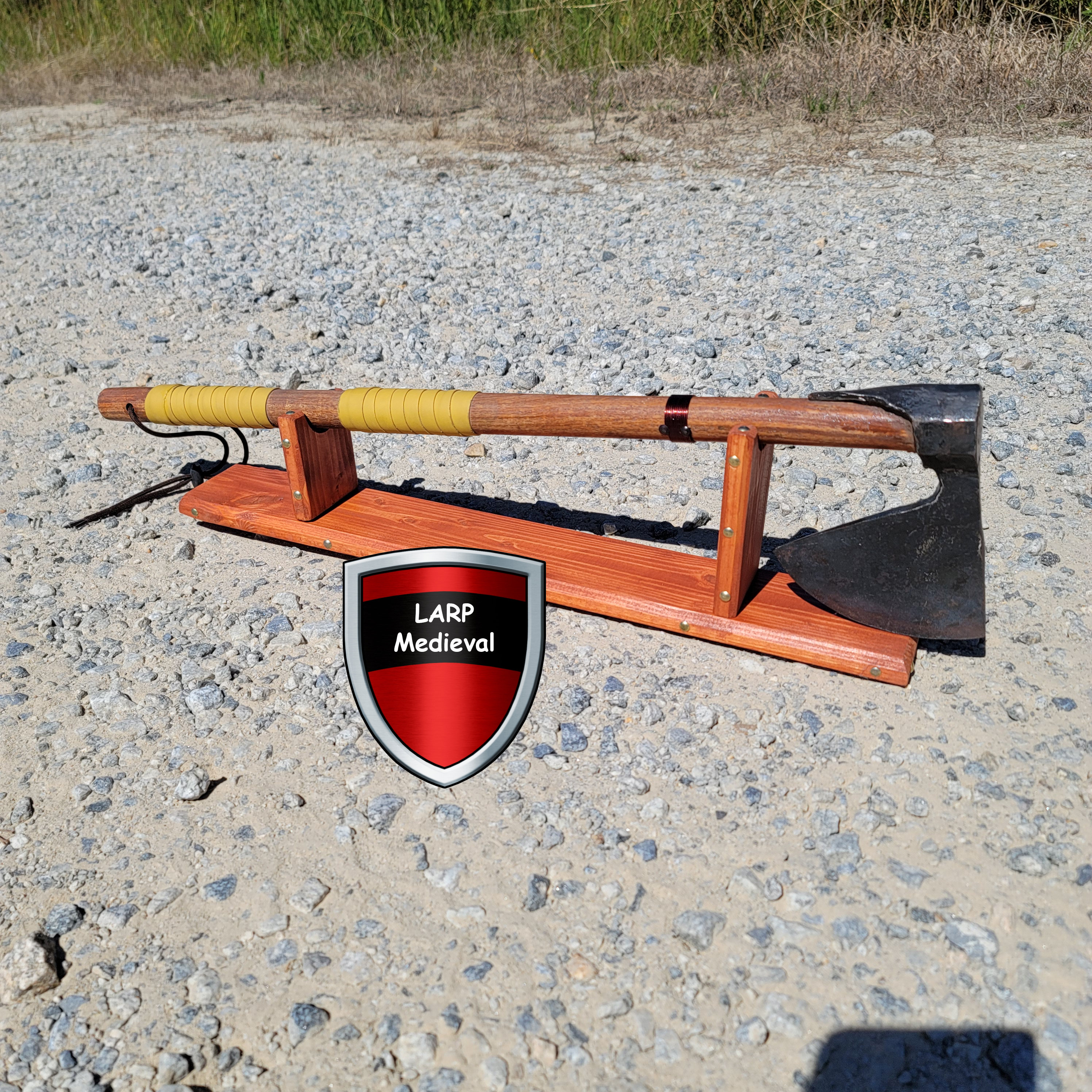 Handmade Polished Hardwood Table Top Axe Sword Display Stand - Etsy