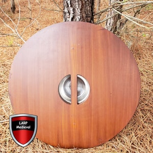 Authentic Viking Gokstad Shield Wooden Round Functional Nordic Runes ...