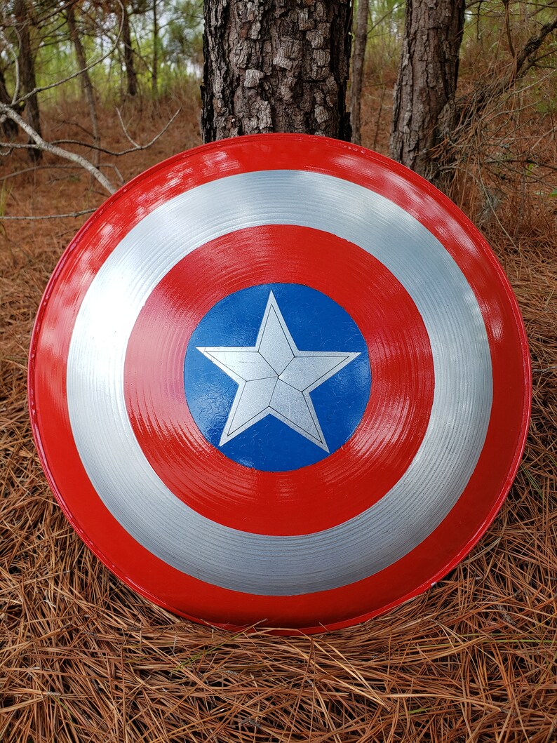 Captain America Circular Round Shield All Metal Replica Star | Etsy