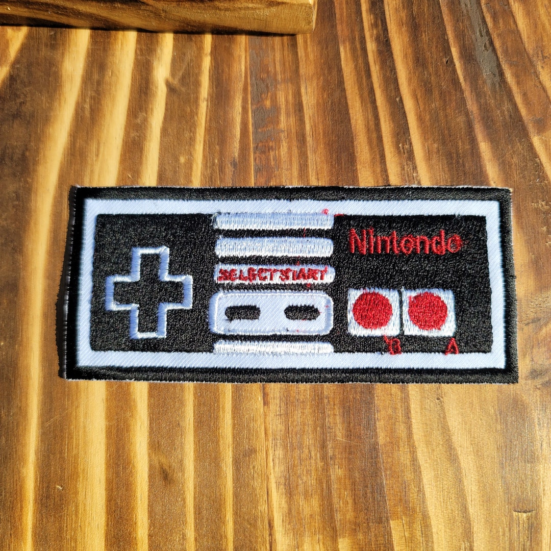 Embroidered Retro Game Controller Colored Buttons Iron on Sew Applique ...