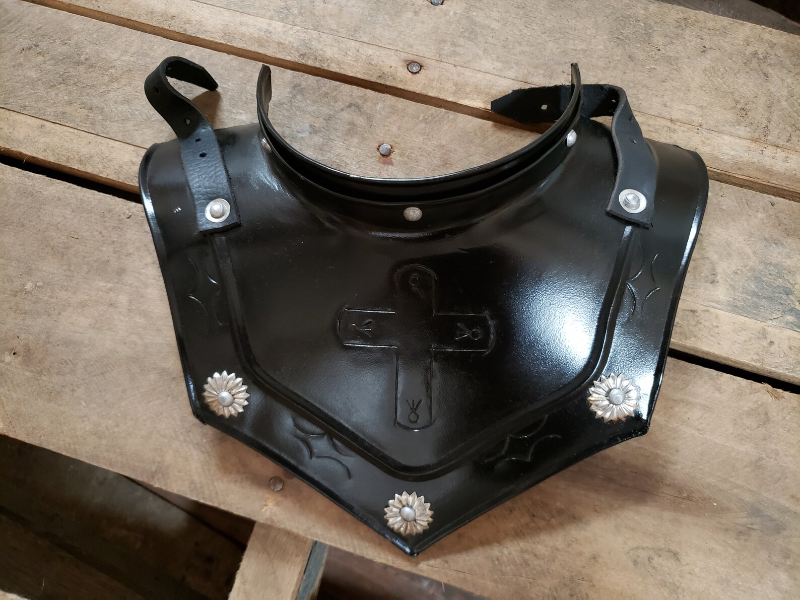 Black Plate Gorget Templar Knight Crusader Medieval Metal Neck - Etsy