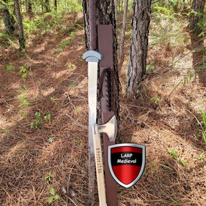 Hand Forged Norse Viking Runes Thor's Champion Sword and Axe Set Winter ...