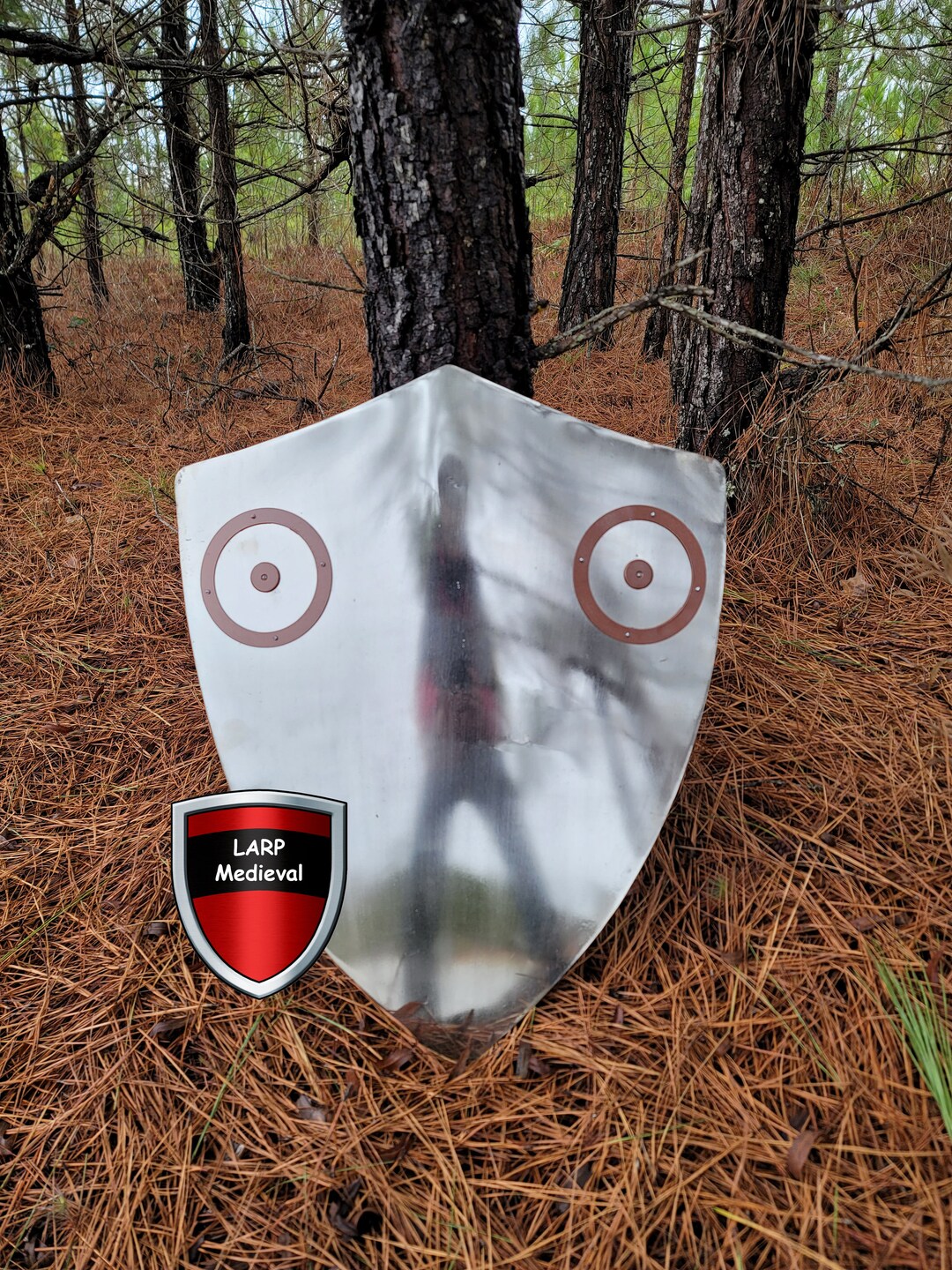 Steampunk Stainless Steel Medieval Knight Shield Chrome Plated Copper ...