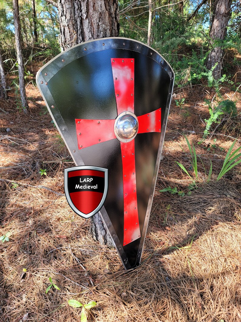 Crusader Teutonic Templar Knight Medieval Red Metallic Cross - Etsy