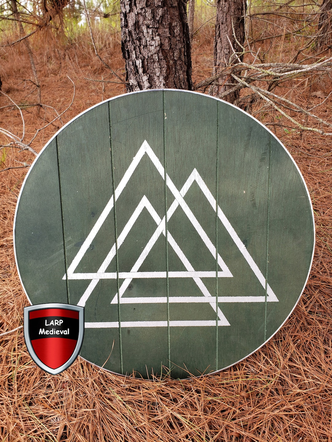 Authentic Viking Knights Valknut Gokstad Shield Wooden Round Functional ...