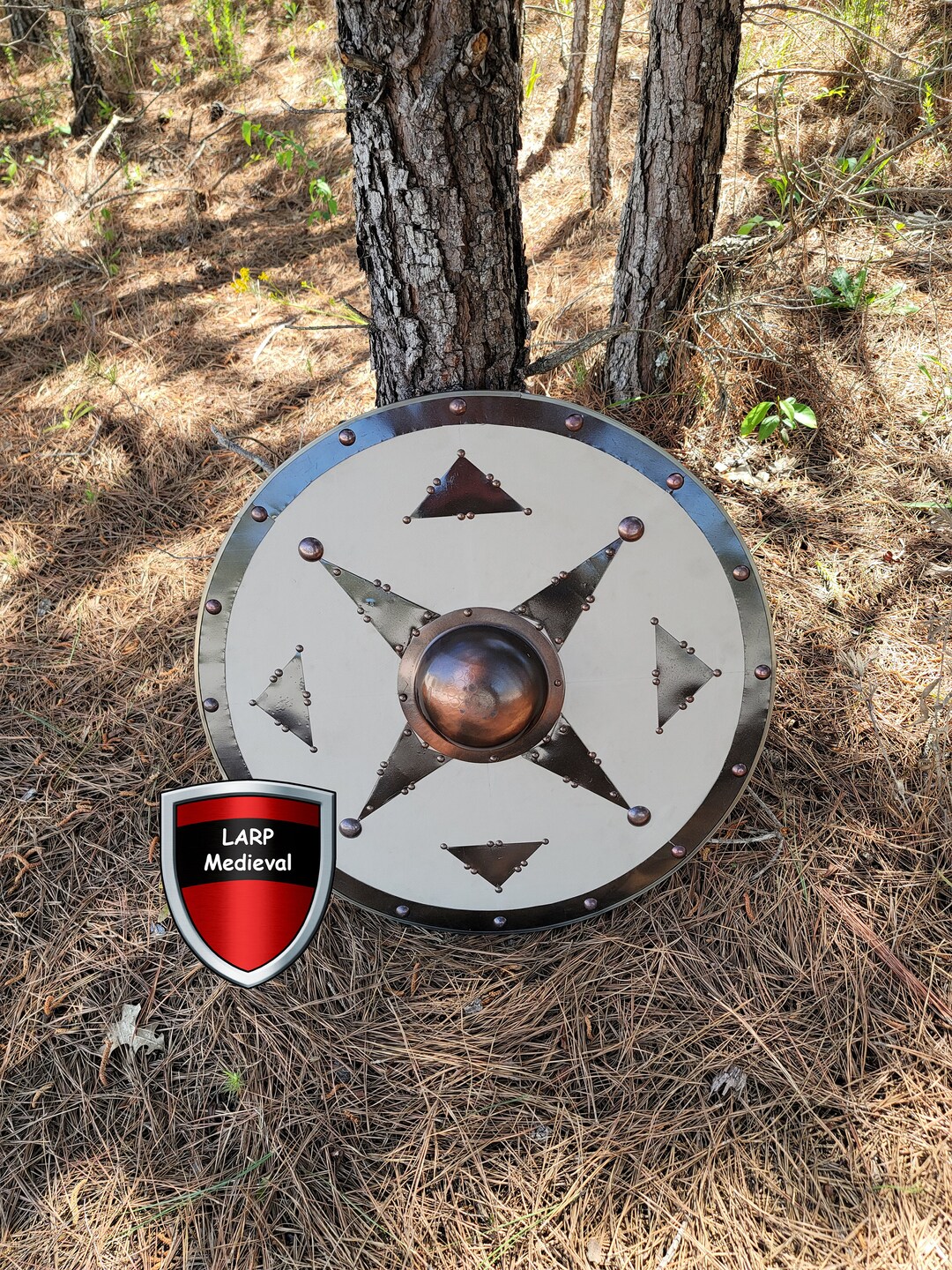 King Solomon Star of David Medieval Round Wooden Knights Templar Shield ...