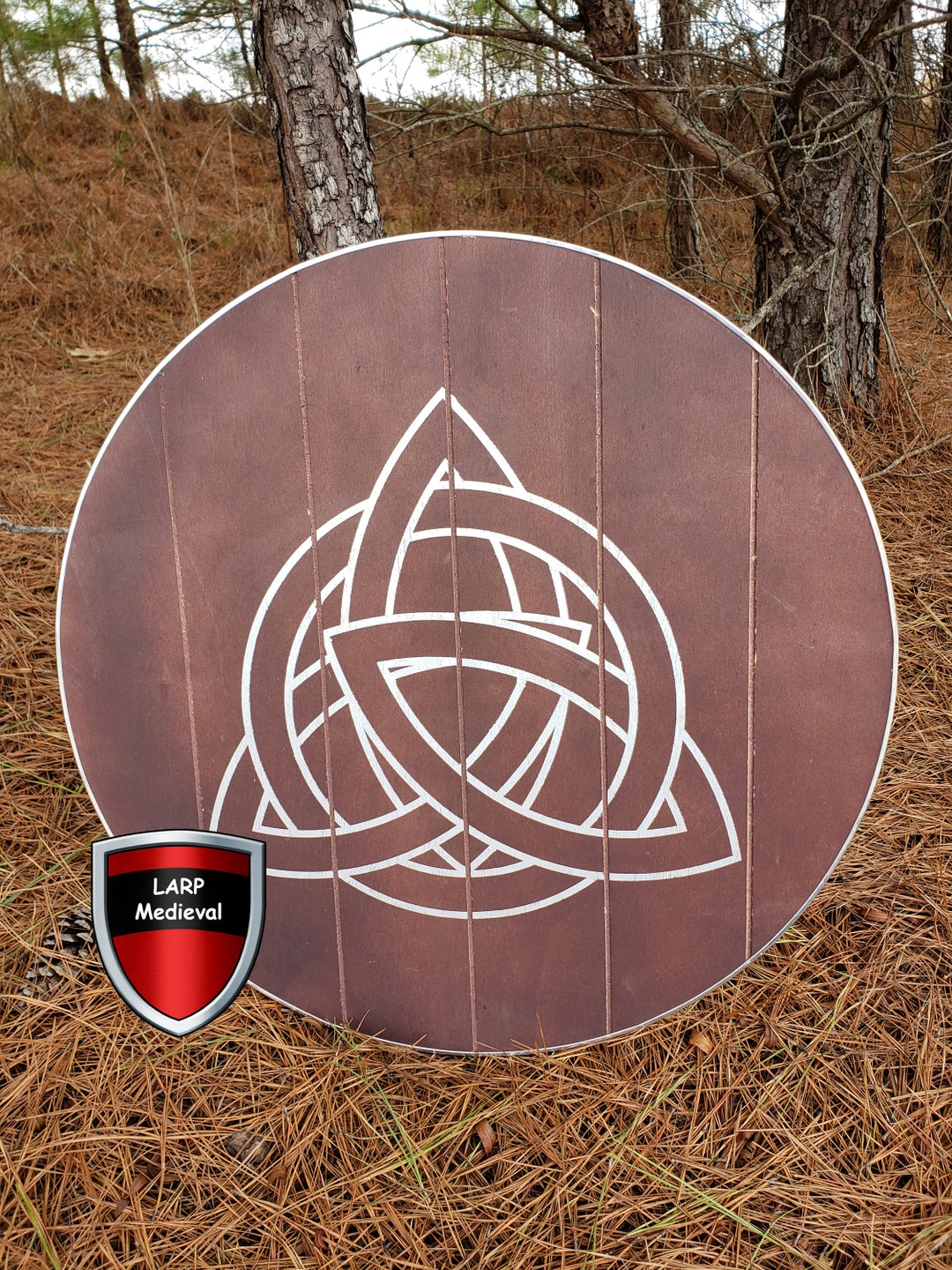 Authentic Viking Knights Celtic Knot Triquetra Circle Shield Wooden ...