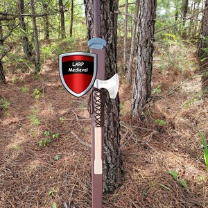 Hand Forged Norse Viking Runes Thor's Champion Sword and Axe Set Winter ...