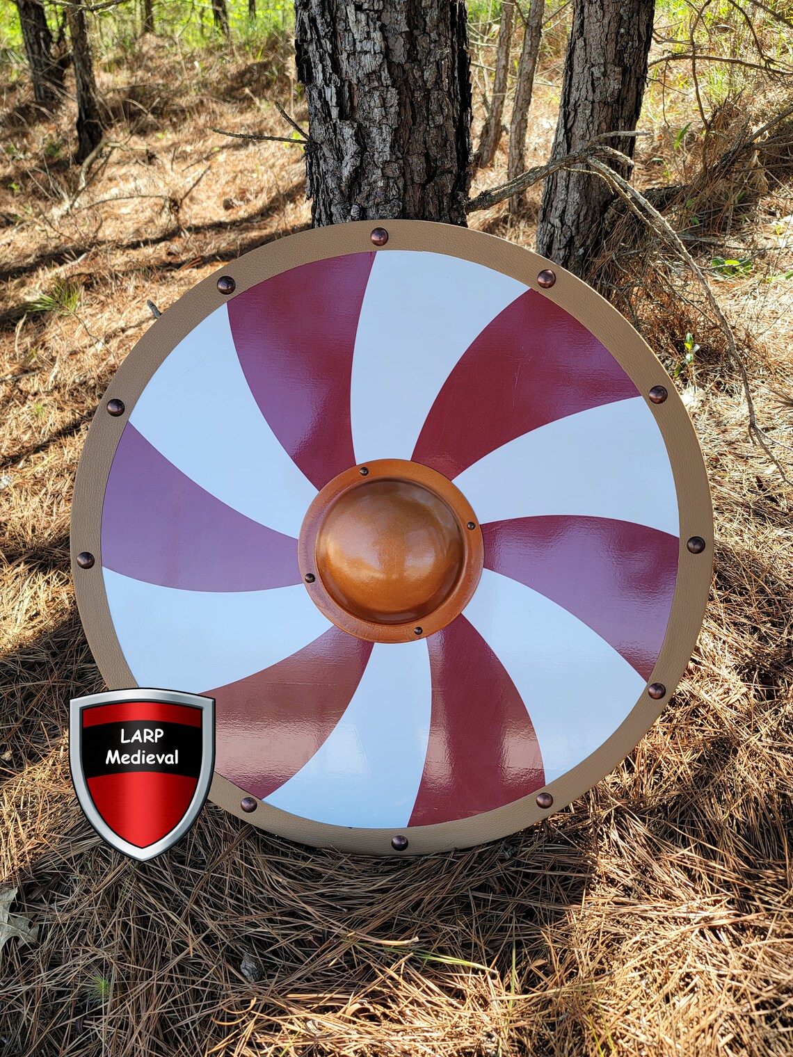 Viking Raider Medieval Norse Historical Wooden Brown Spiral - Etsy