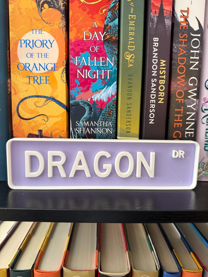 3D Printed Bookish Street Sign: Personalized Library Decor - Etsy