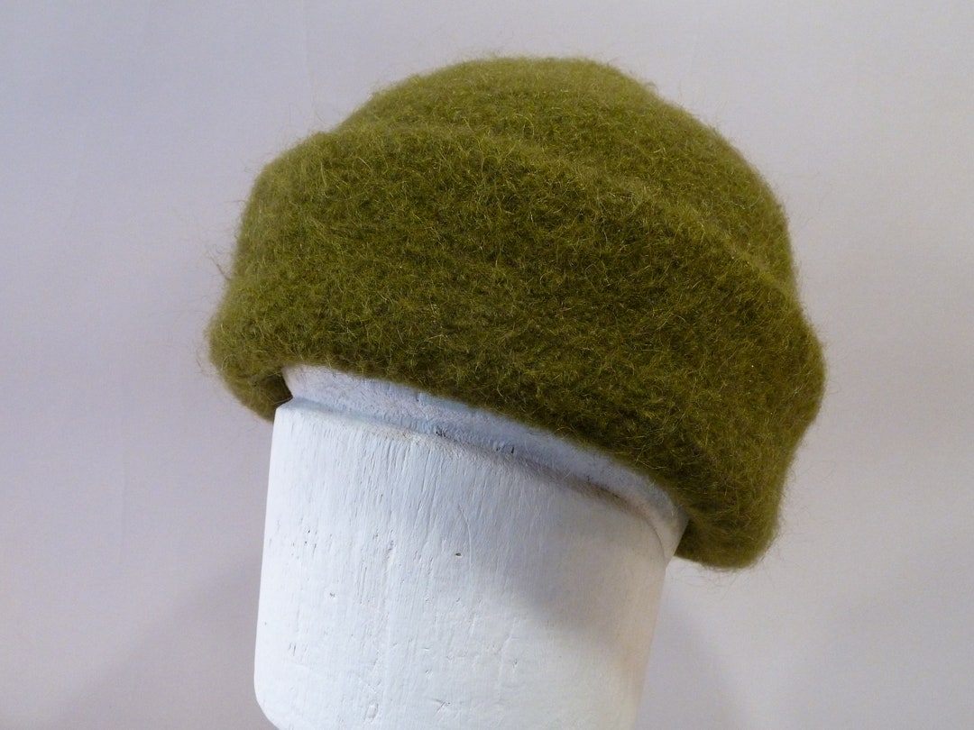 Olive Felted Wool Hat - Etsy