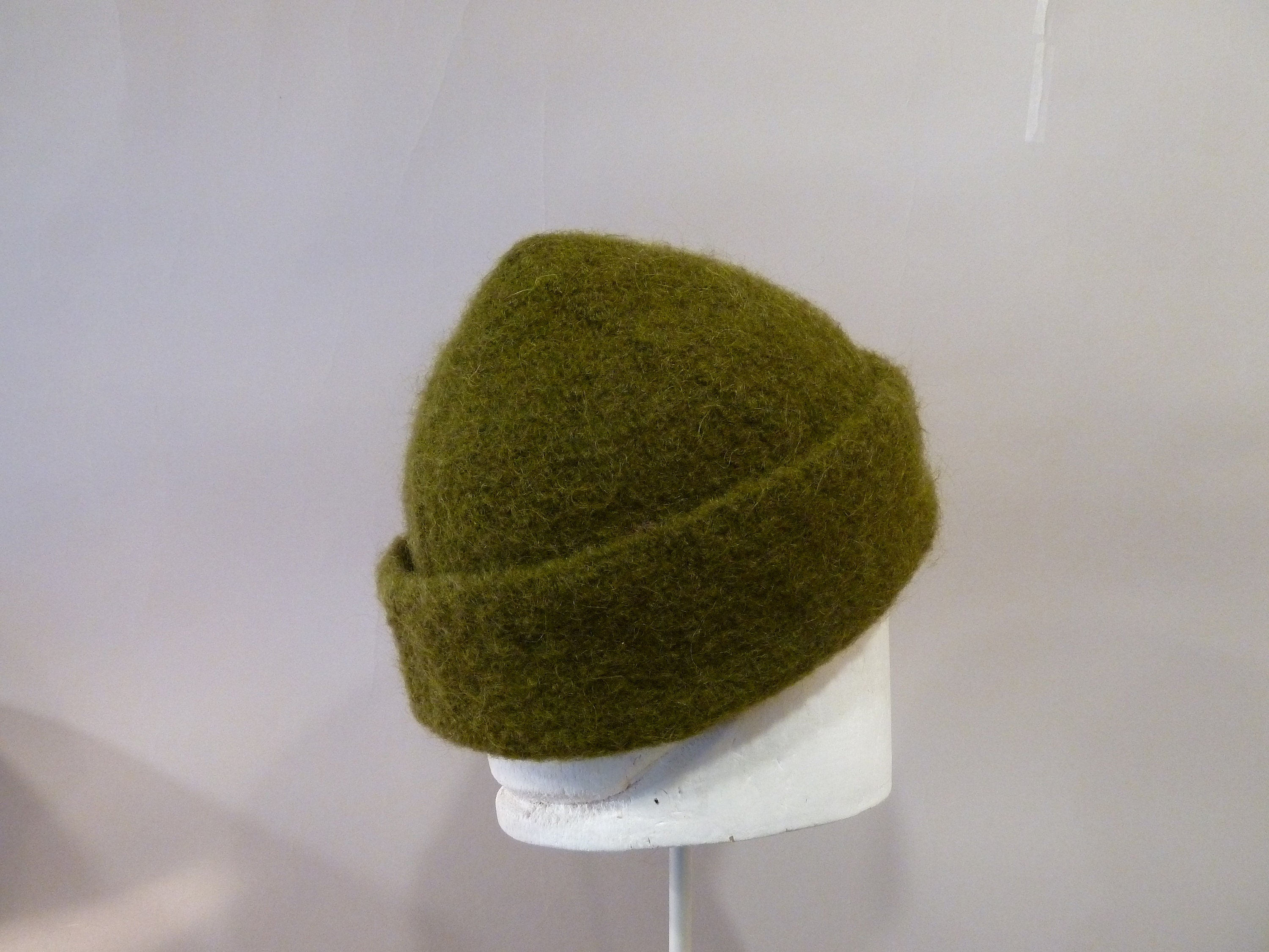 Olive Felted Wool Hat - Etsy