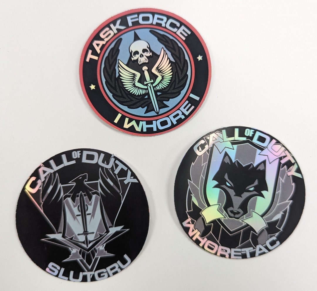 COD Team Rude Stickers Holographic - Etsy