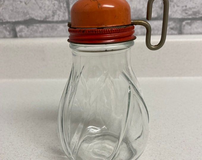 Vintage Nut Chopper, Red Metal Lid, Metal Chopper, Glass Jar, Retro ...