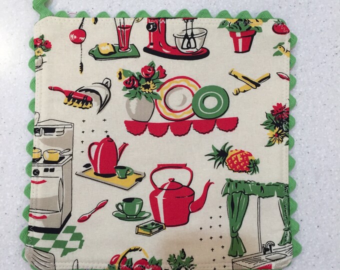 B. Hotpad, Pot Holder, Mug Mat, Lightweight, Retro Style, Vintage Style ...