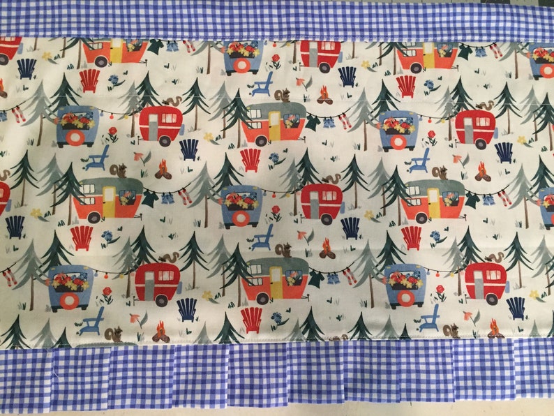 A. Retro Camper Fifties Kitchen Valance, Curtain. Vintage Camper ...
