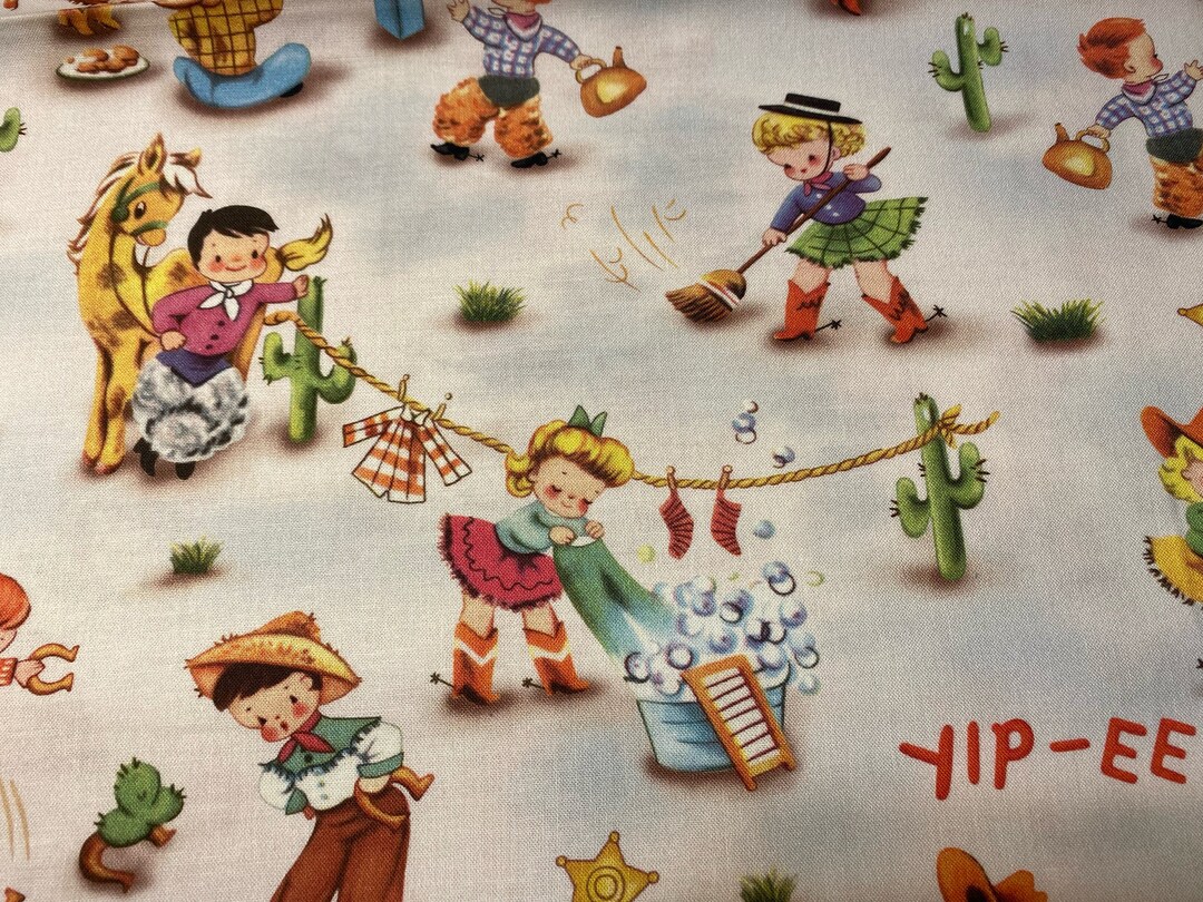 Fabric, Buckaroos by Michael Miller, by the Yard, Half Yard, Fat ...