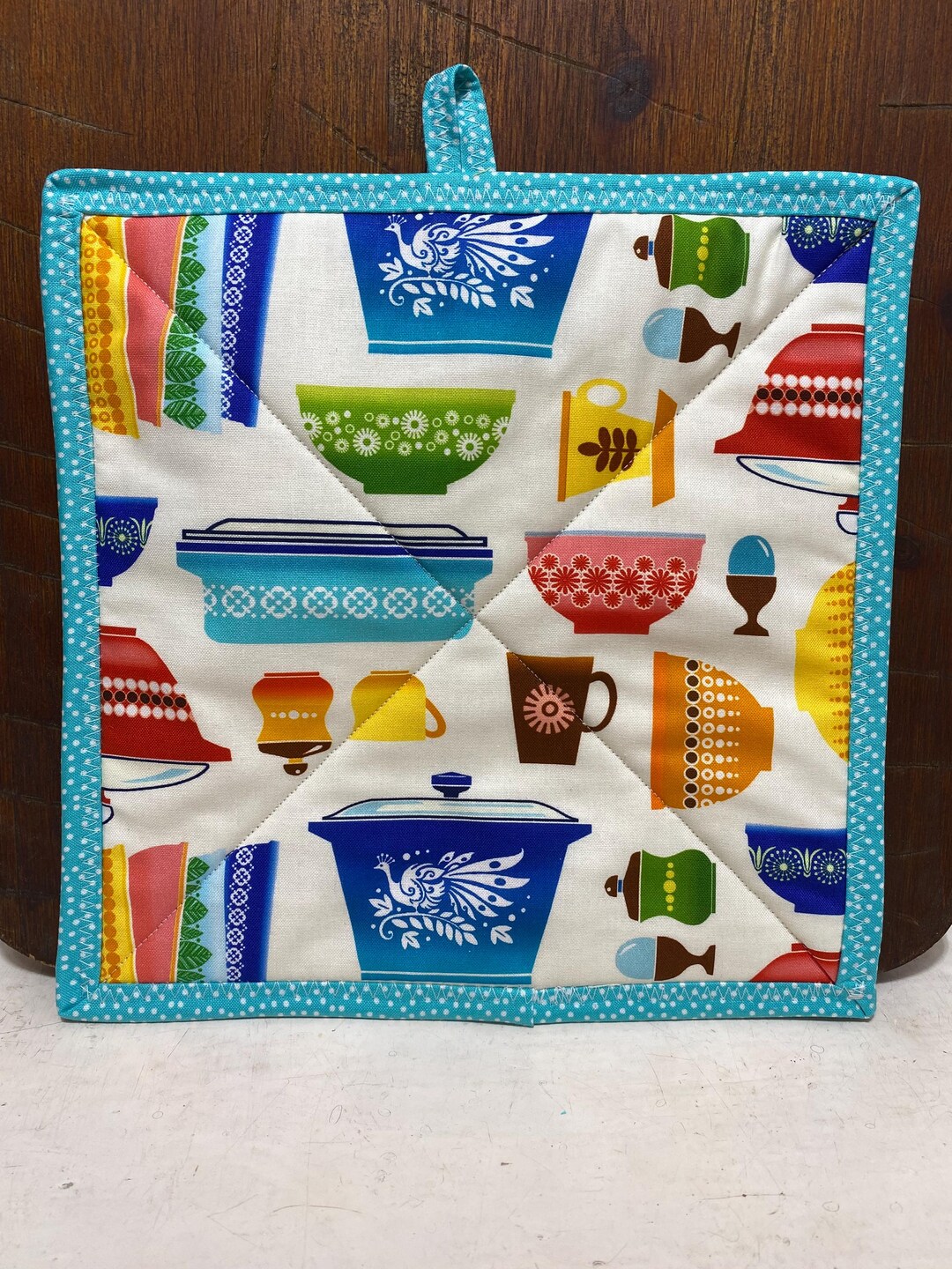 Hotpad, Pot Holder, Trivet, Heat Resistant, Quilted, Handmade, Kitchen ...