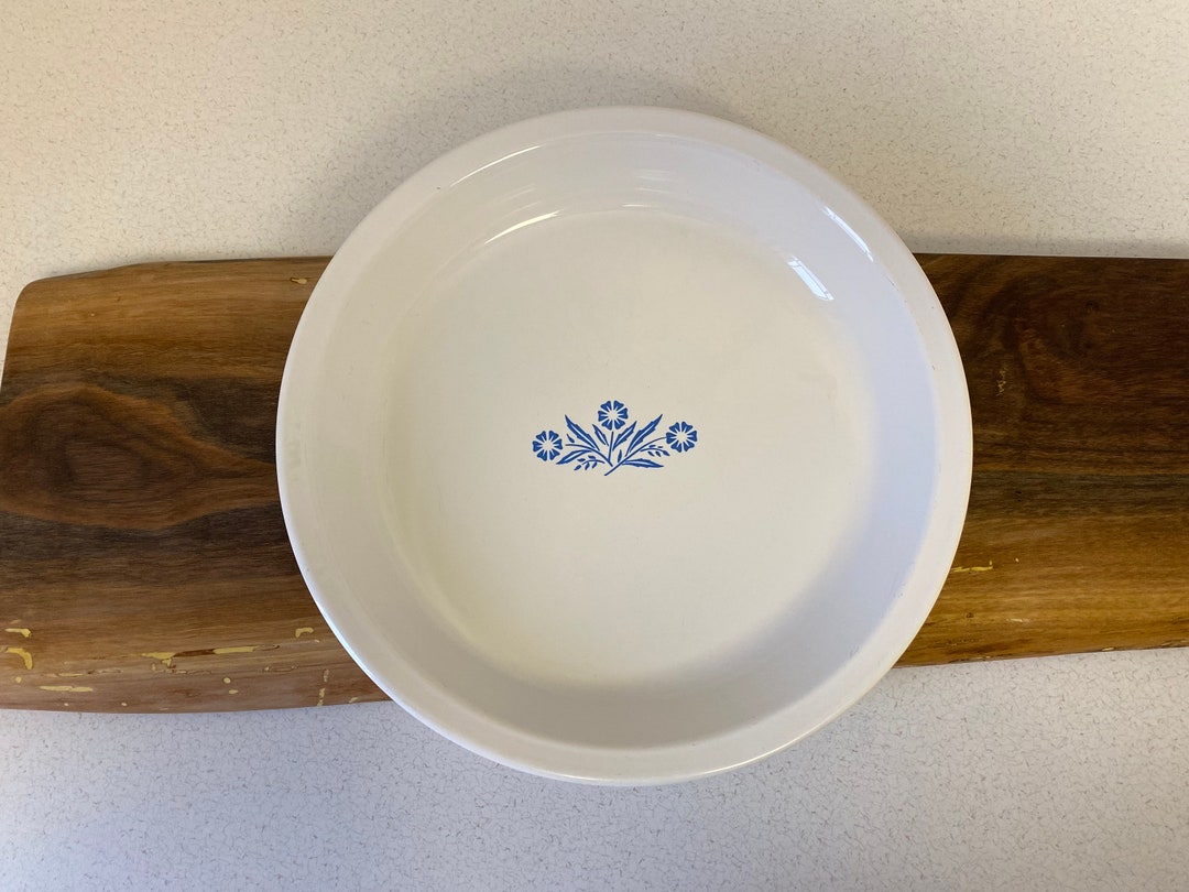 Vintage Corning Ware Glass Pie Plate 9", Blue Cornflower - Etsy