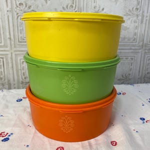 Vintage Tupperware Servalier Set, 3 Containers With Lids. Goose Decal ...
