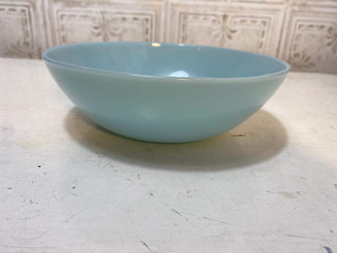 Vintage Fire King Turquoise Blue Serving Bowl, 8" Diameter - Etsy