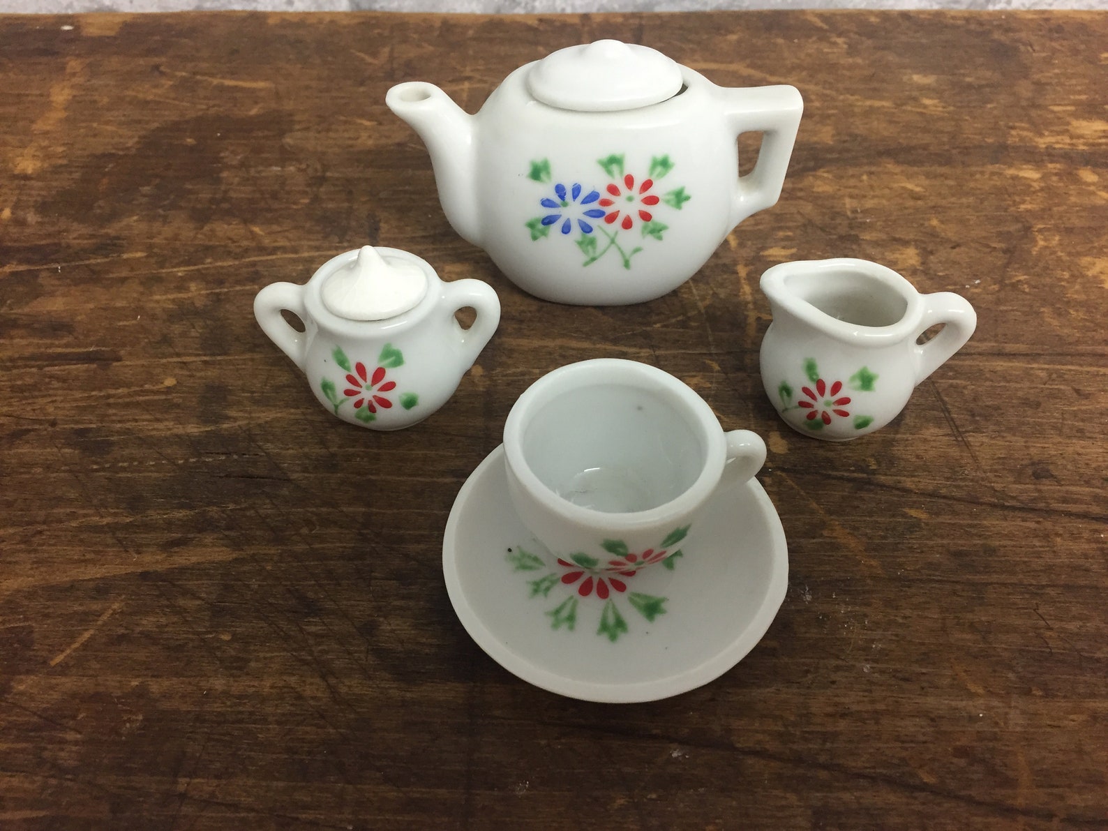 Vintage Miniature China Tea Set Made in Japan Teapot Sugar - Etsy
