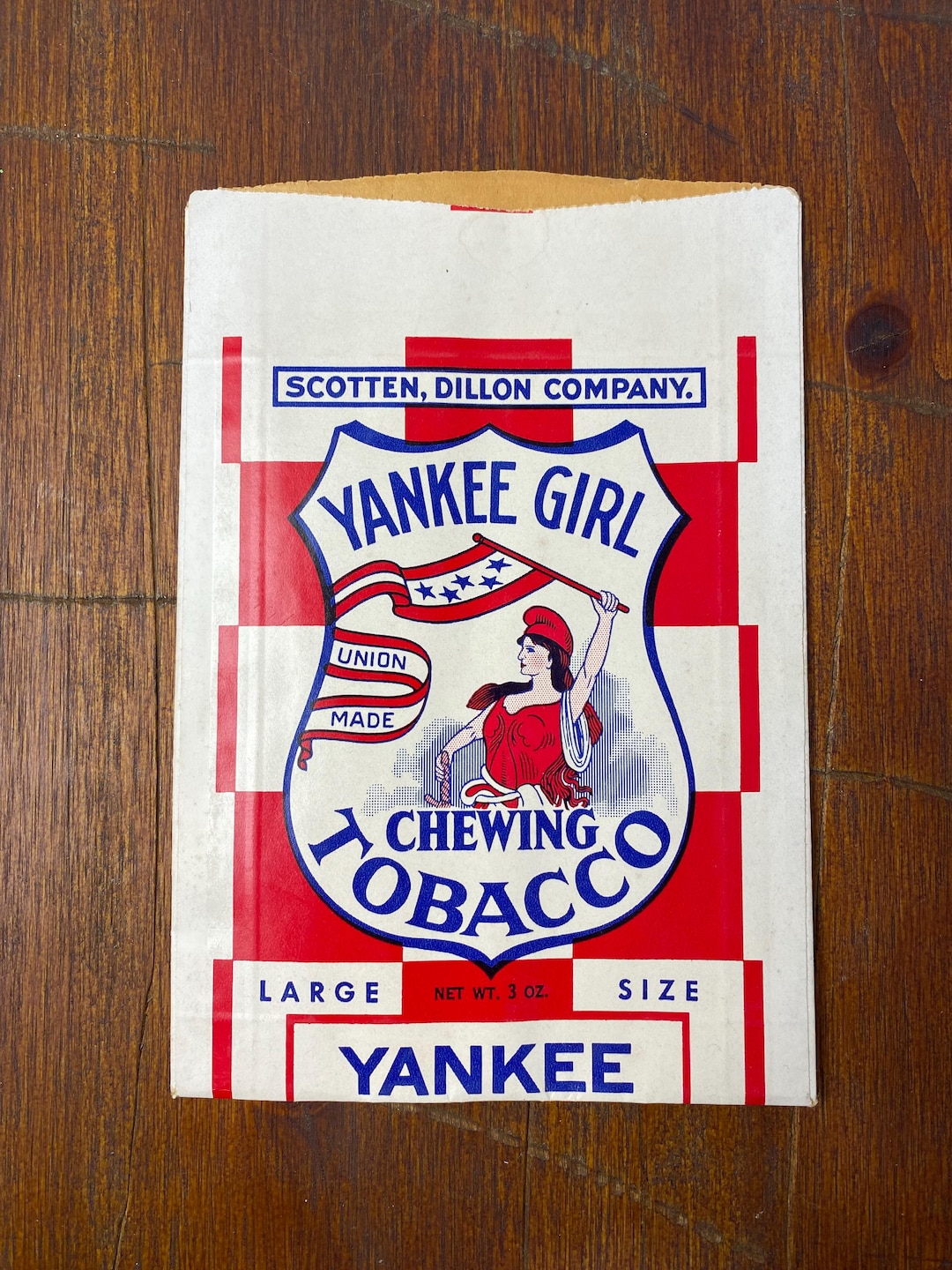 Vintage Yankee Girl Chewing Tobacco Bag, Pouch, Empty, Large Size, 3 Oz ...