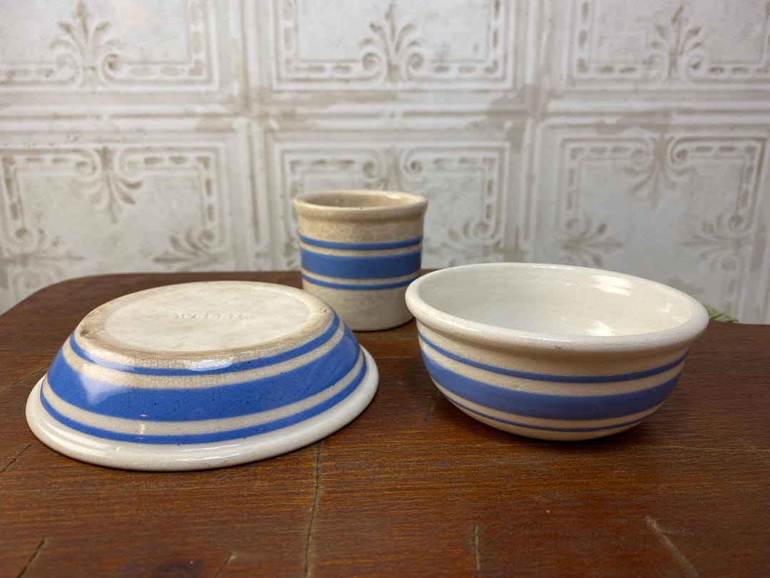 Vintage Miniature Weller Pottery Dishes, Set of 3, Salesman's Samples ...
