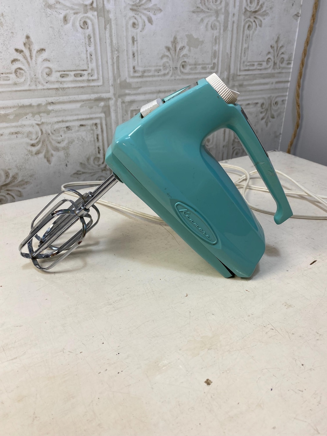 Vintage Kenmore Hand Mixer, Works, Turquoise Teal Aqua Blue, by Sears ...