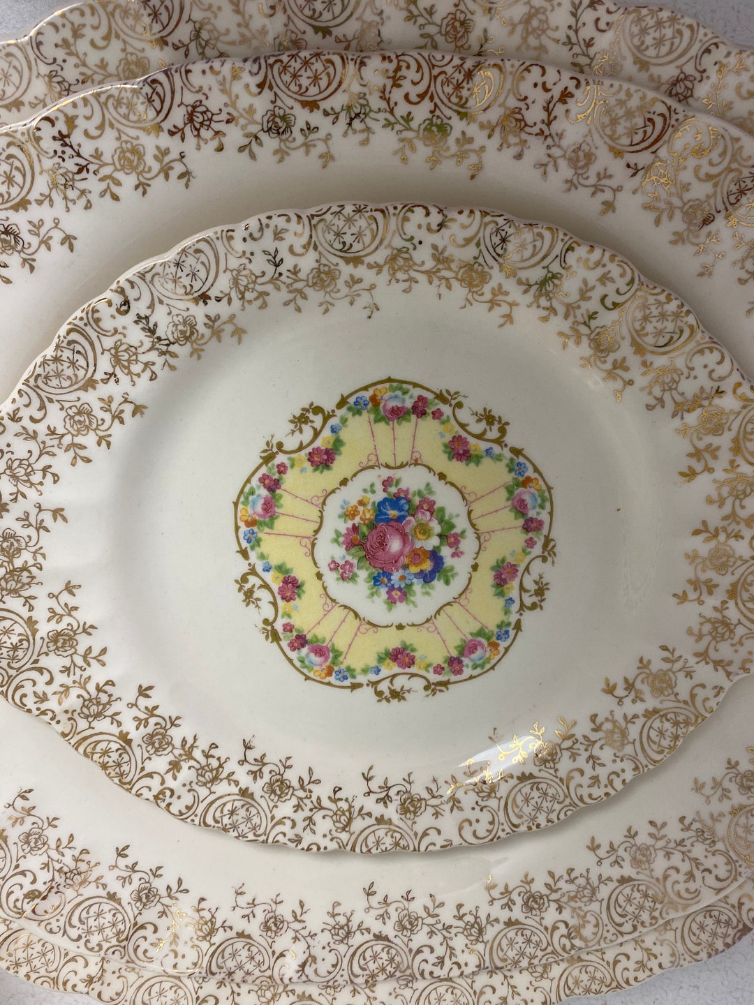 Vintage China Dinnerware, Limoges Toledo Delight, Warranted 22 Karat ...