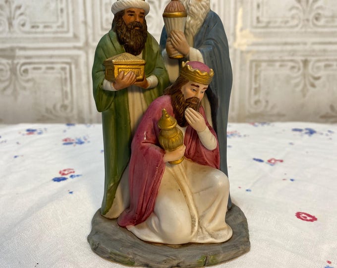 Vintage Three Wise Men, Homco Porcelain Figurine, #1473, Nativity Scene ...