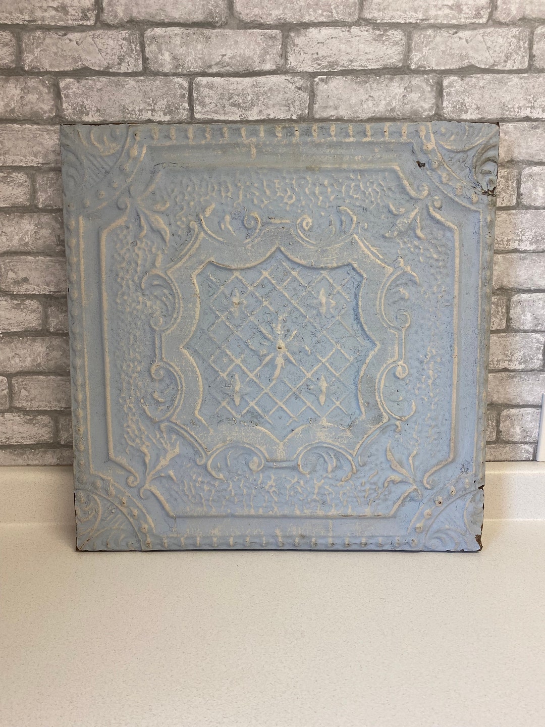 Vintage Metal Ceiling Tile, Ornate, Vintage Salvage, Ready to Hang ...