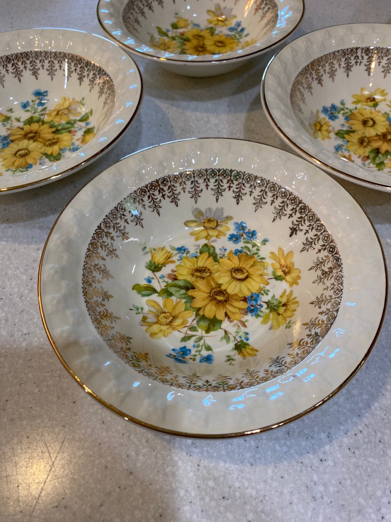 Vintage China Serving Set Serving Bowl With 4 Berry Bowls - Etsy
