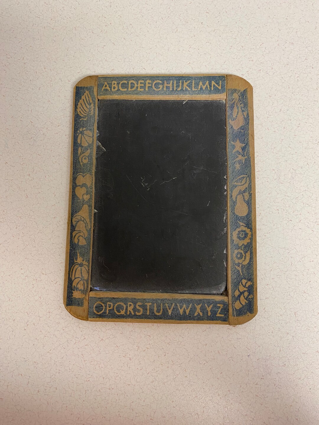 Vintage Child's Chalkboard, School Writing, Abc's, Graphics, Primitive ...