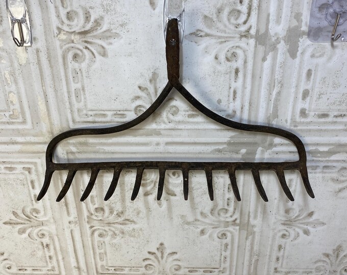 Vintage Cast Iron Rake Head, for Wall Decor or Organizing, Jewelry ...