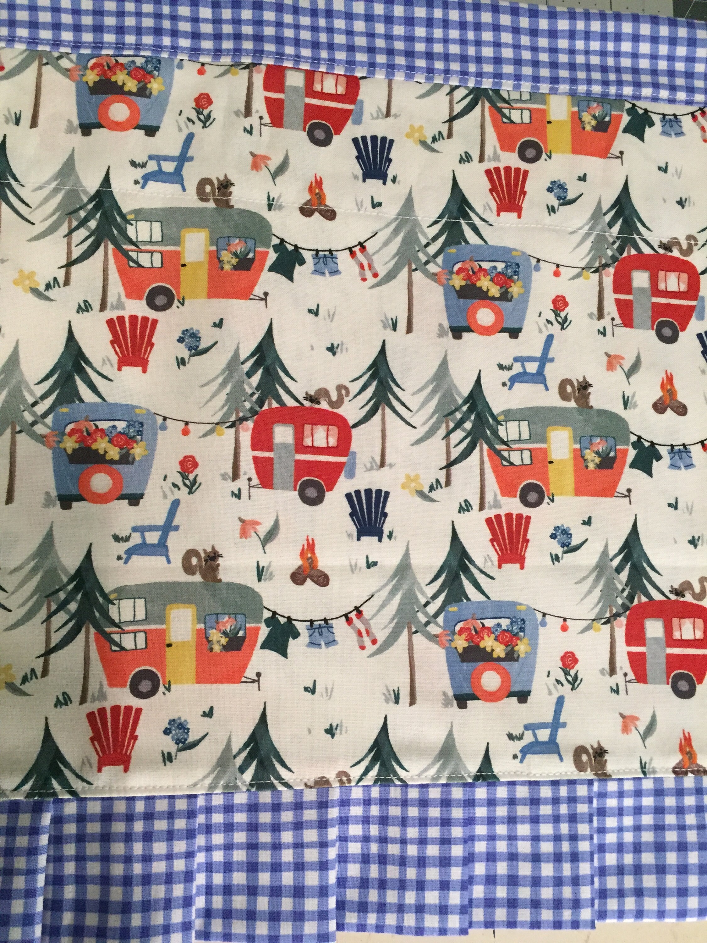 A. Retro Camper Fifties Kitchen Valance, Curtain. Vintage Camper ...